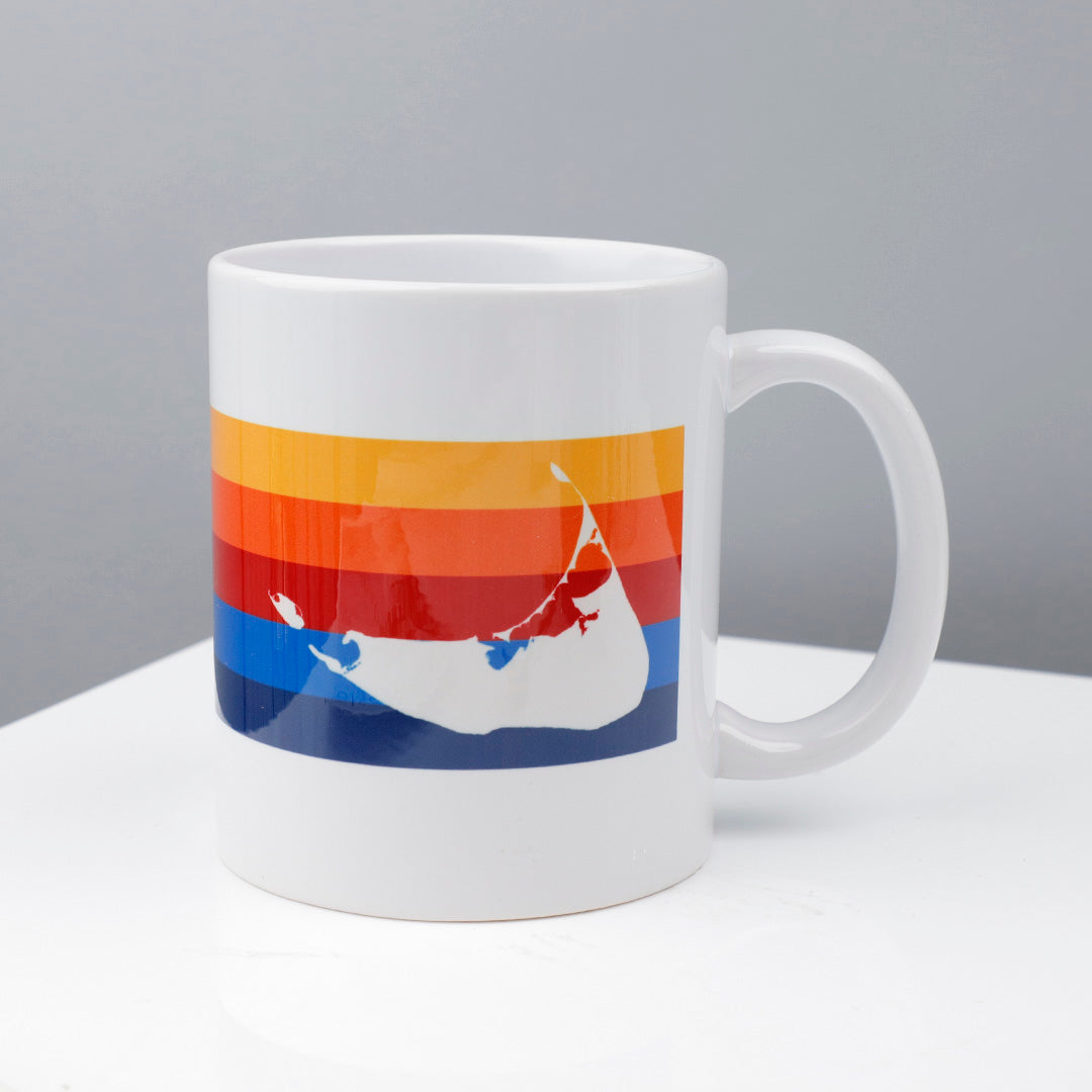 Nantucket Stripes on White Mug – TownPool
