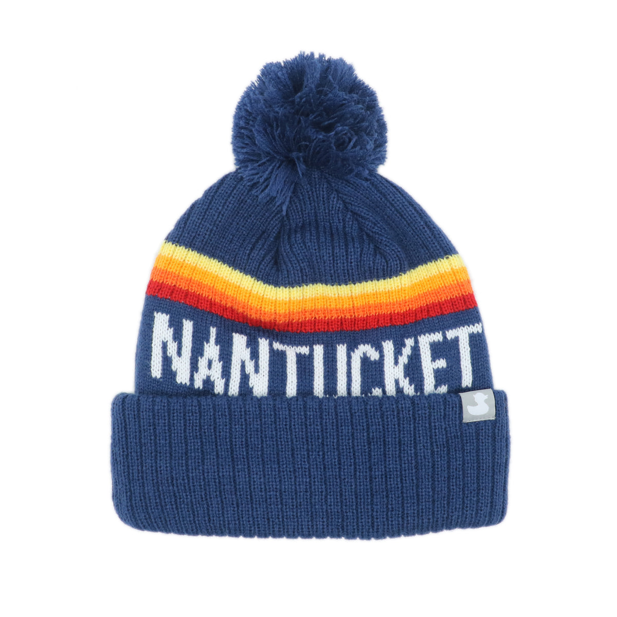 2024 Adams: Nantucket Winter Hat (Navy with Stripes) – TownPool