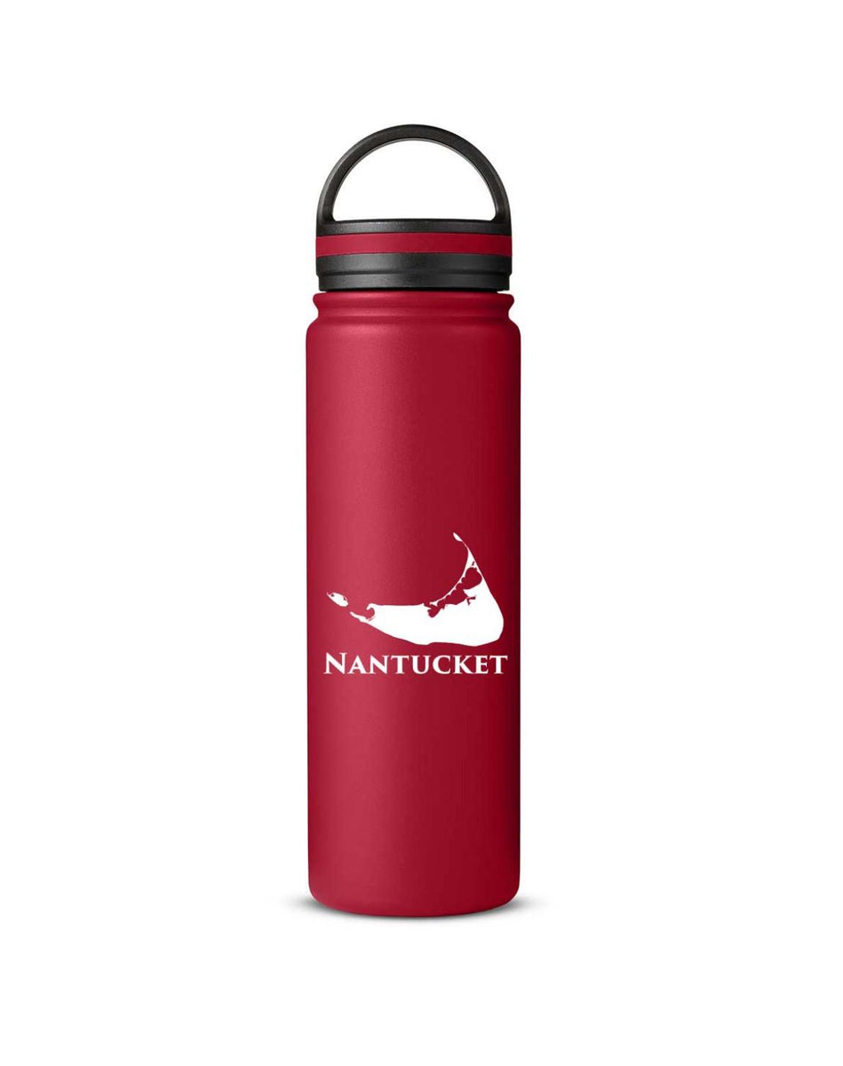 Nantucket Island Classic Red Water Bottle – TownPool
