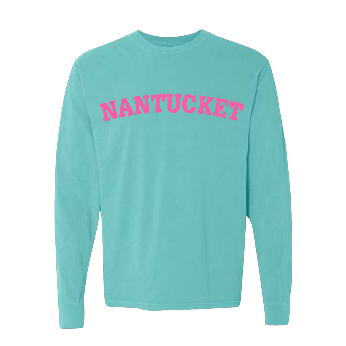 Nantucket Madaket Mint Long Sleeve Tee Shirt (Mint, Pink) – TownPool