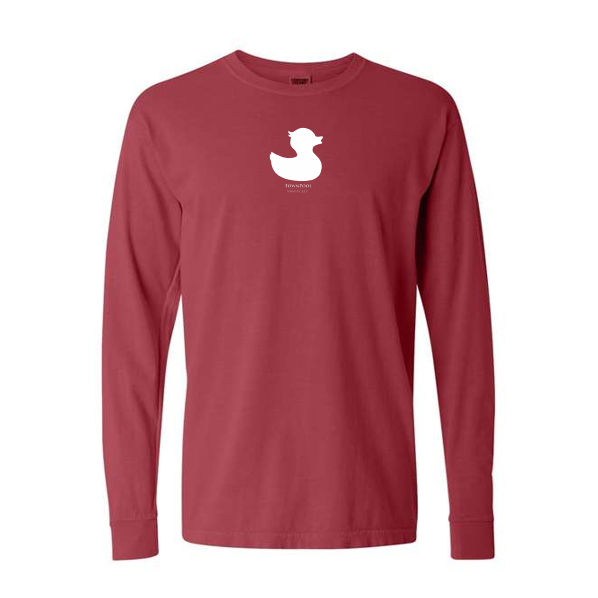 Nantucket Red Long Sleeve Duck Tee Shirt White Logo – TownPool